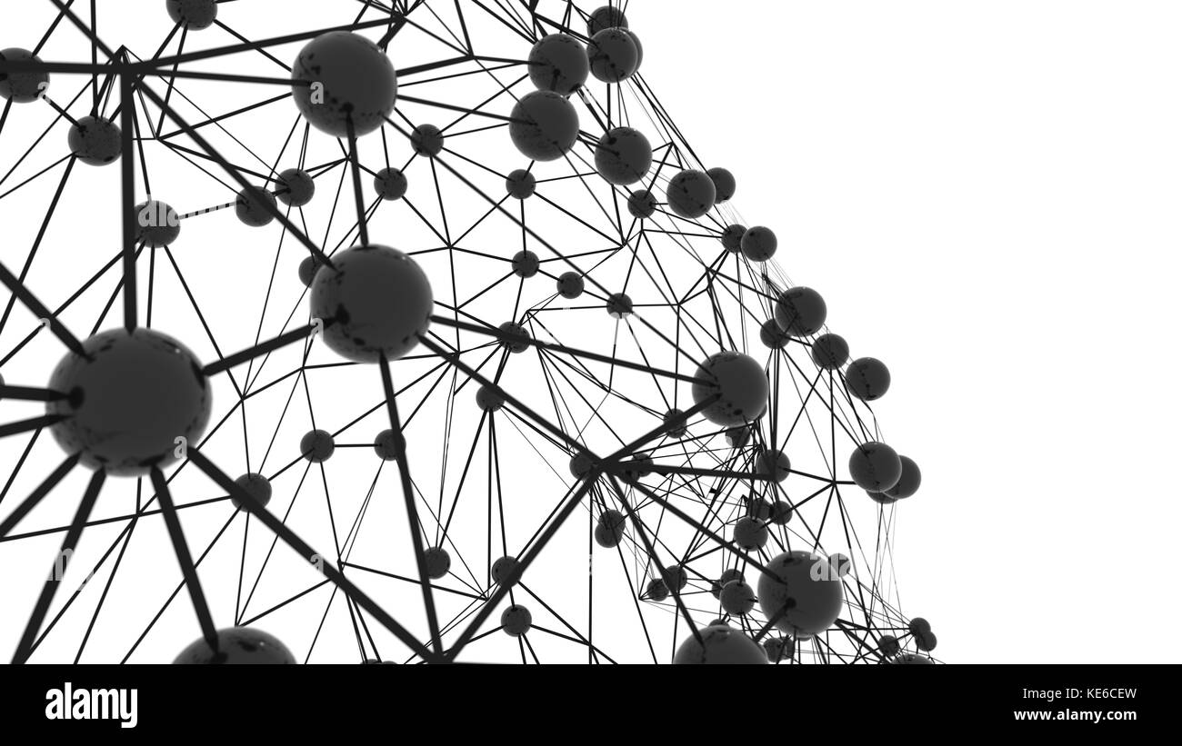 3d sphere with global line connections hi-res stock photography and ...