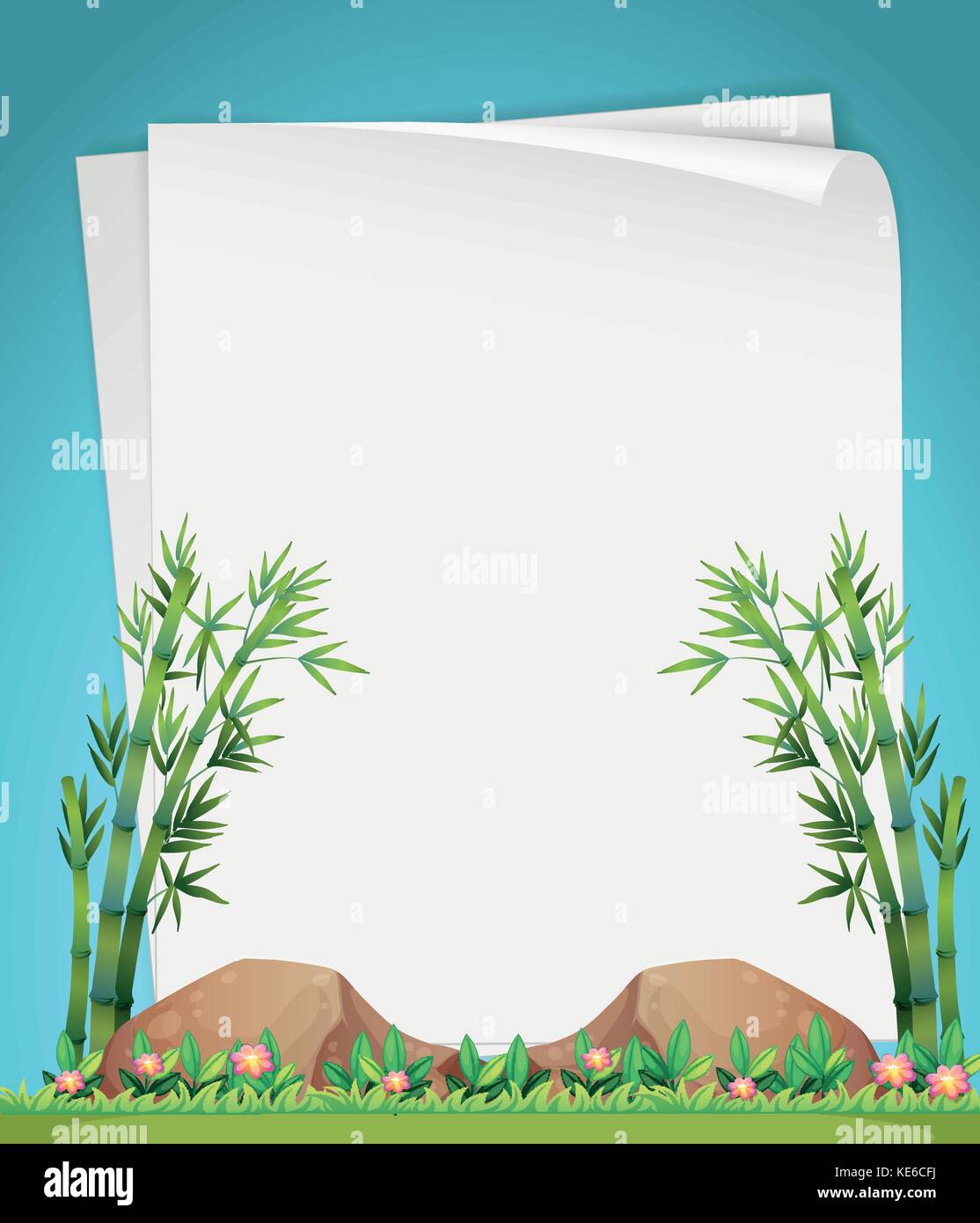 Bamboo landscape design Stock Vector Images - Alamy