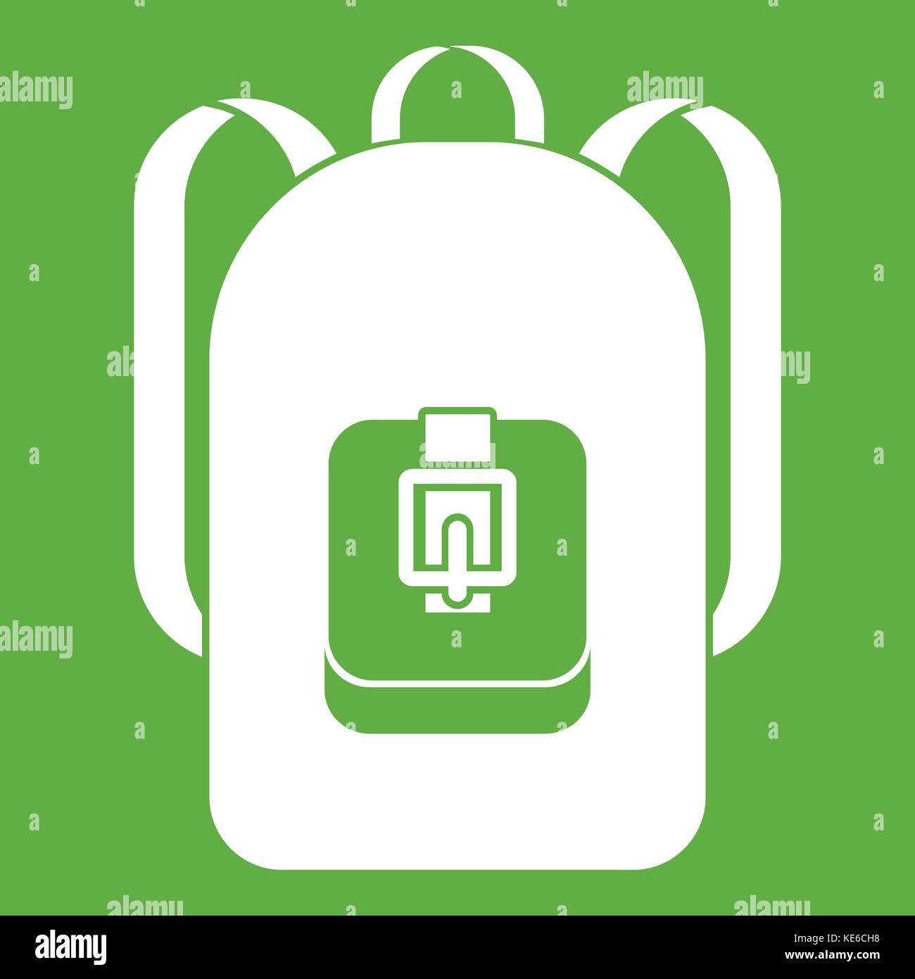 Backpack icon green Stock Vector Image & Art - Alamy