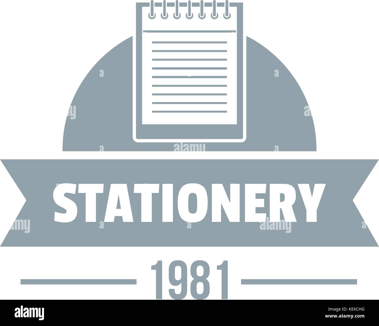 Learning stationery logo, simple gray style Stock Vector Image & Art ...