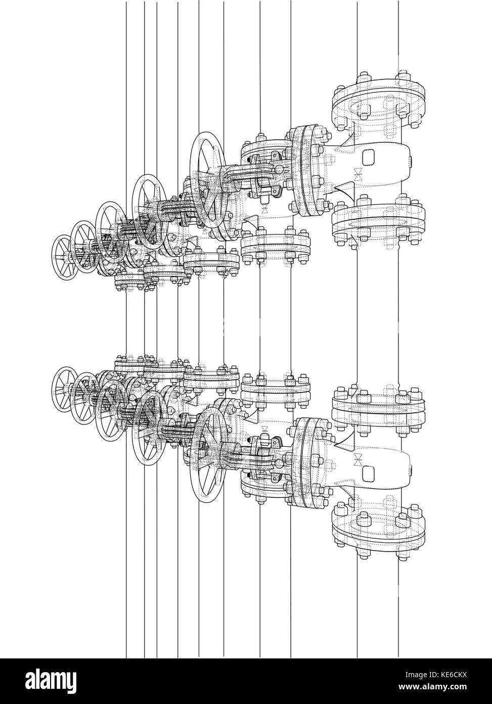 Industrial valves sketch. Vector Stock Vector Image & Art - Alamy