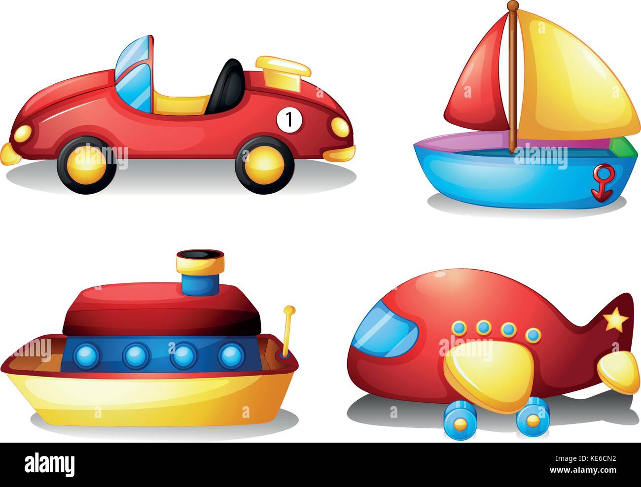 Toy racing car in Cut Out Stock Images & Pictures - Alamy