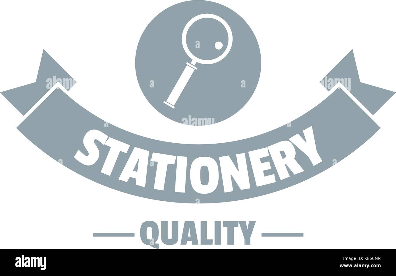 Magnifier stationery logo, simple gray style Stock Vector Image & Art ...