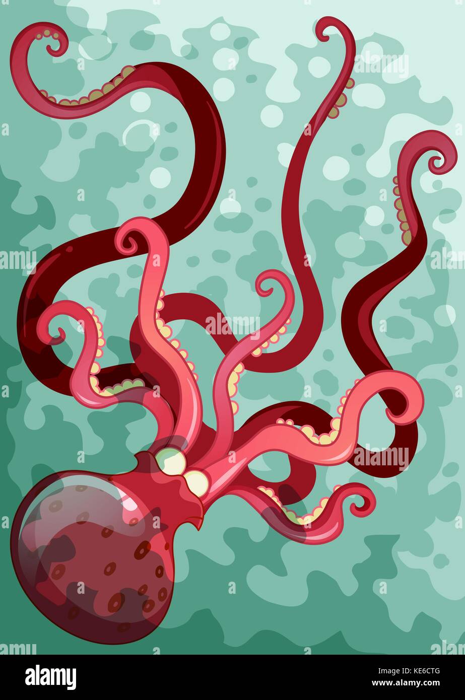 Sea devil swimming underwater illustration Stock Vector Image & Art - Alamy