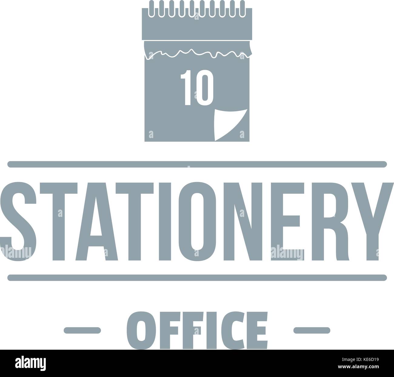 Office stationery logo, simple gray style Stock Vector Image & Art - Alamy
