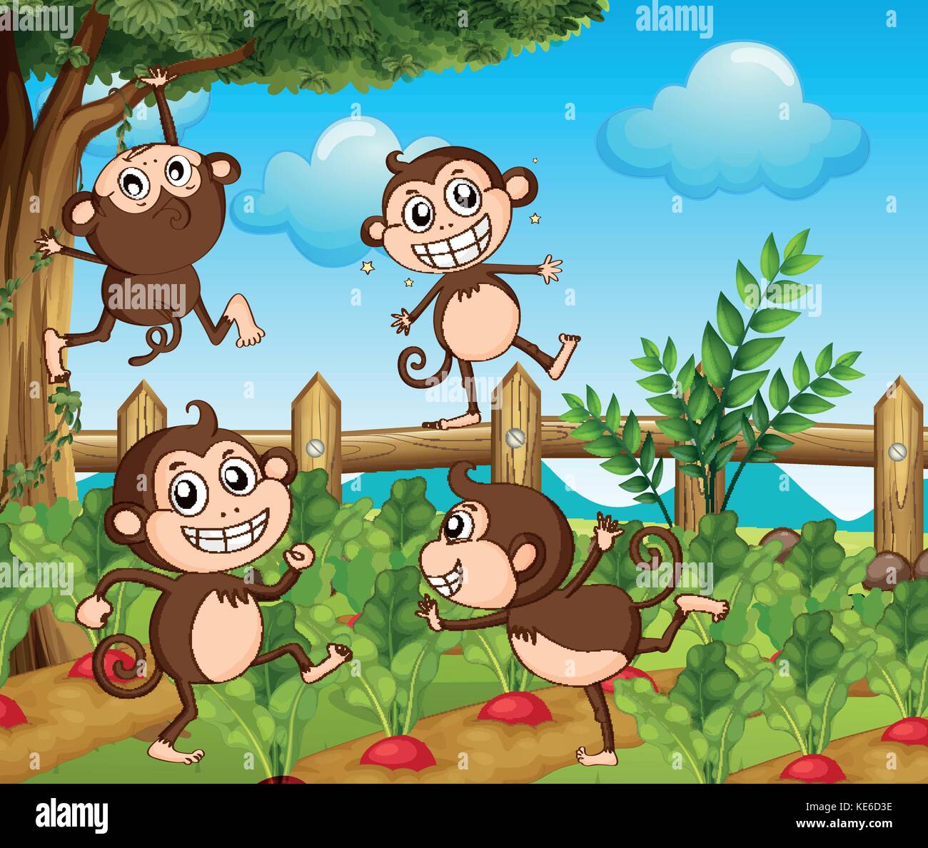 Four monkeys hi-res stock photography and images - Alamy