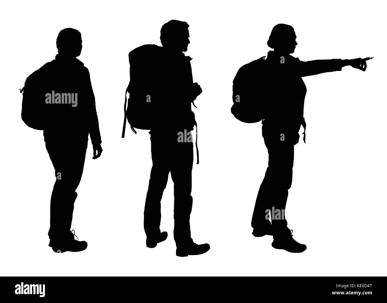 Backpacker Silhouette Vector