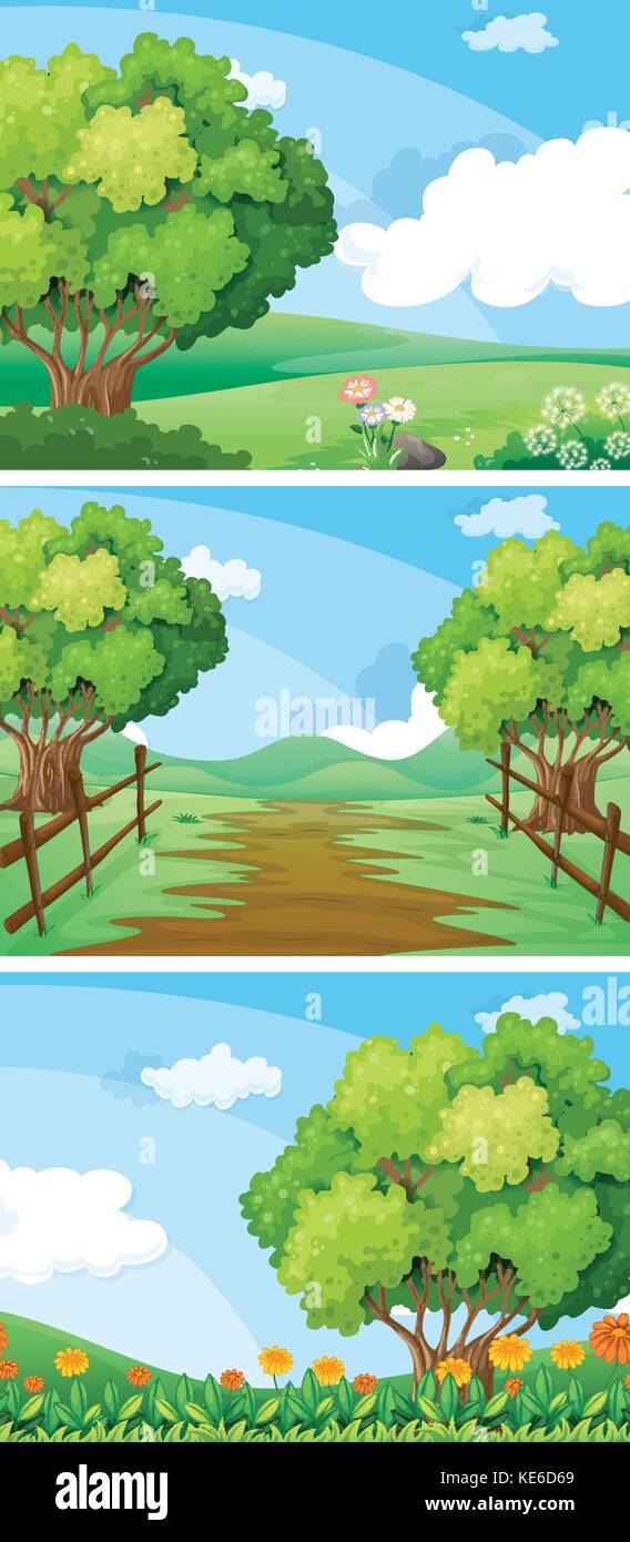 Daytime countryside Stock Vector Images - Alamy