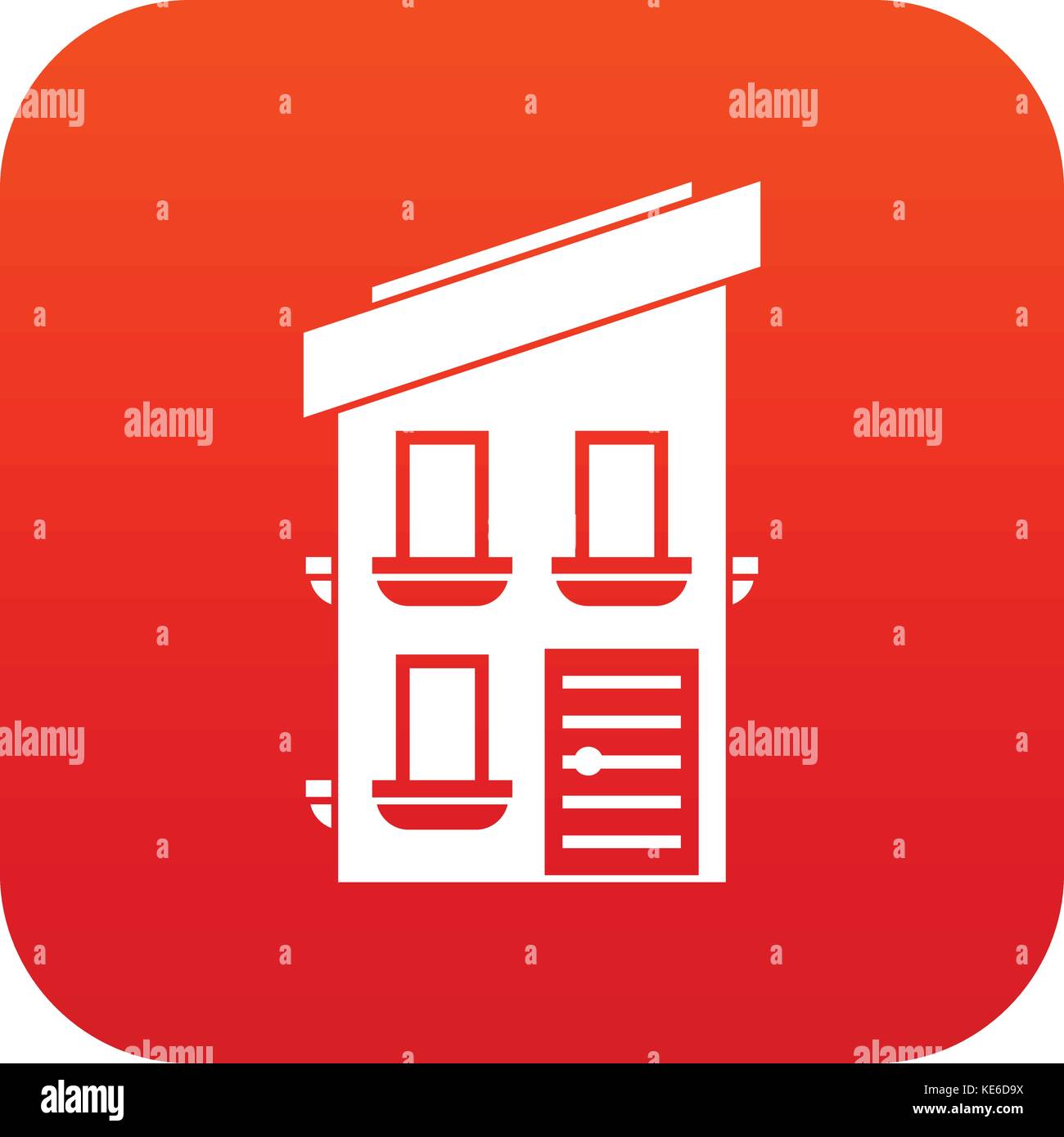 Two-storey house icon digital red Stock Vector Image & Art - Alamy
