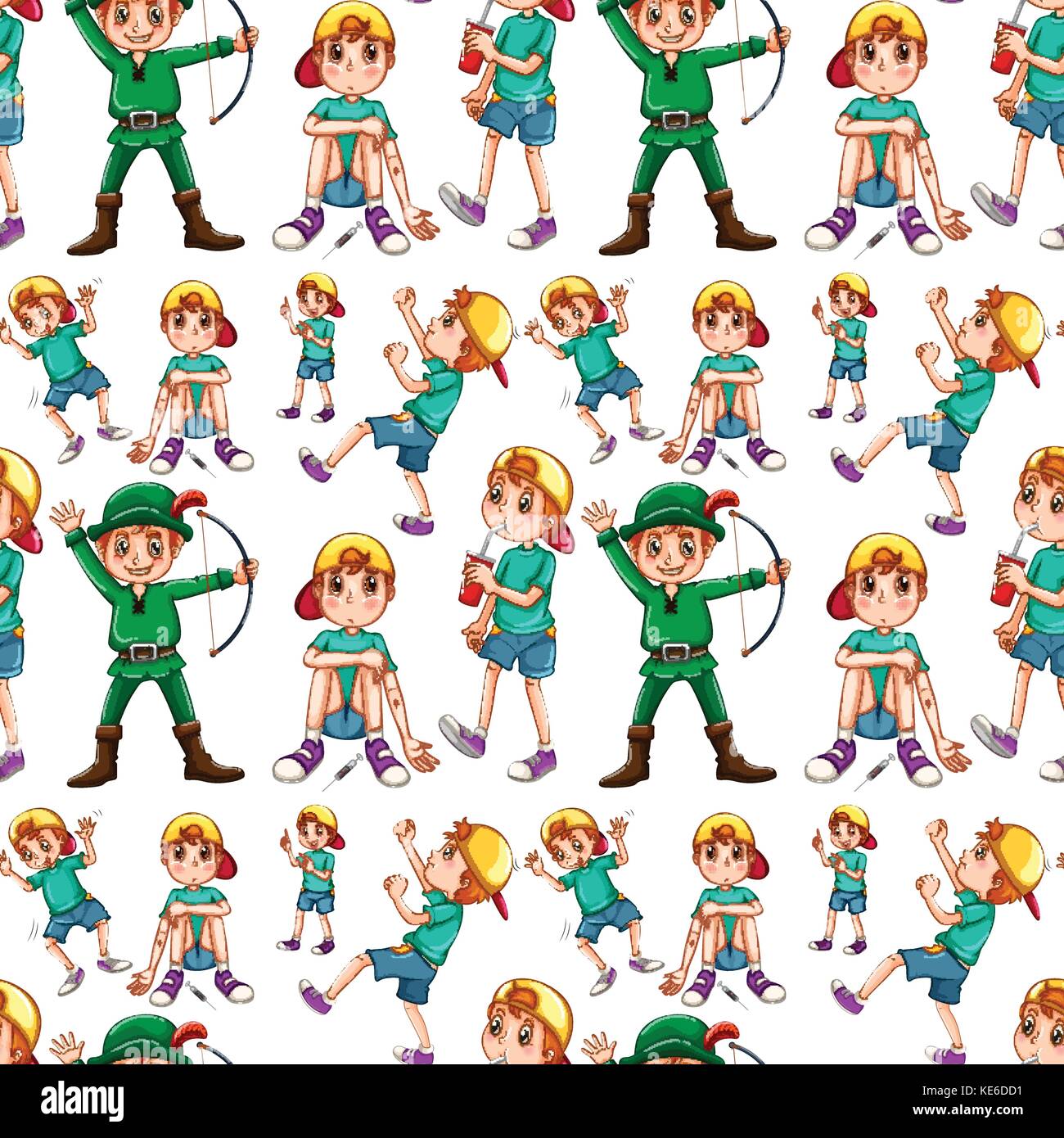 Repeated actions Stock Vector Images - Alamy