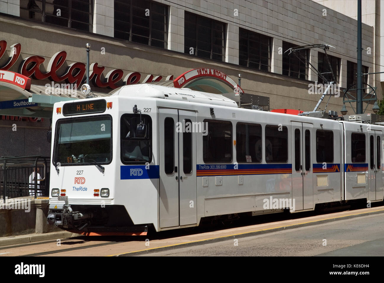 Light Rail Train at Stout Street in Denver, Colorado, Colorado, USA ...