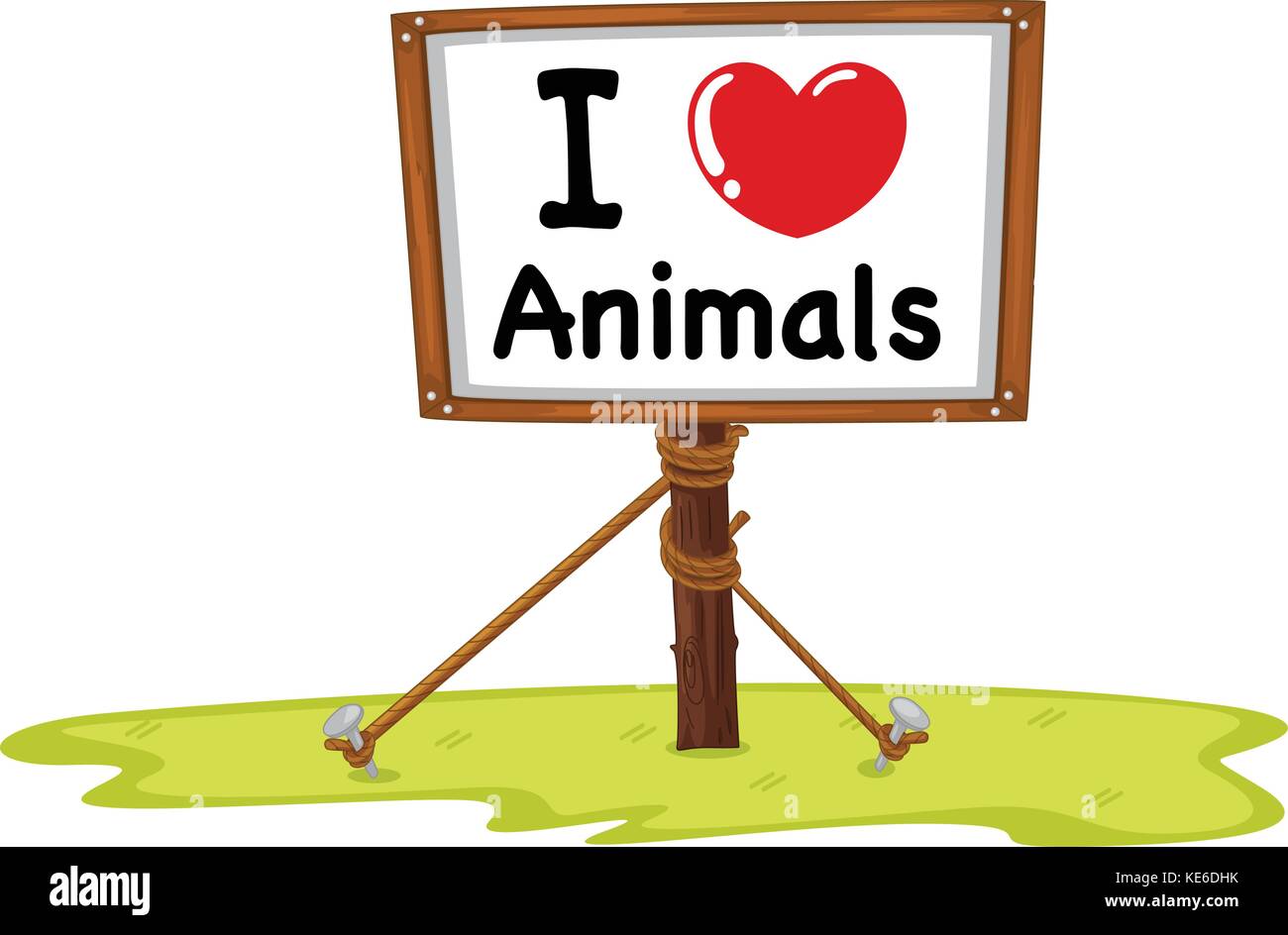 I love animal sign illustration Stock Vector Image & Art - Alamy
