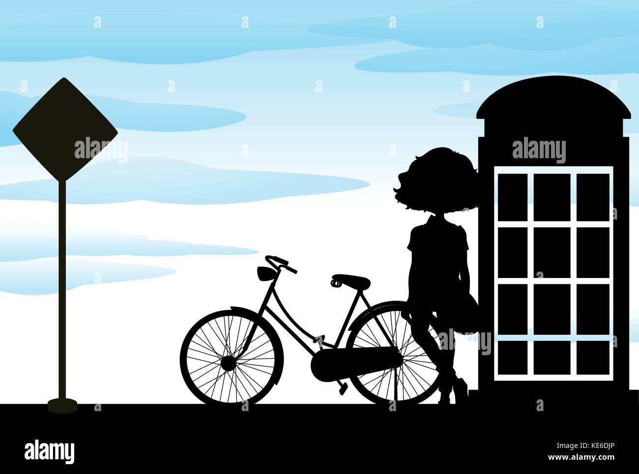 Bicycle is standing Stock Vector Images - Alamy