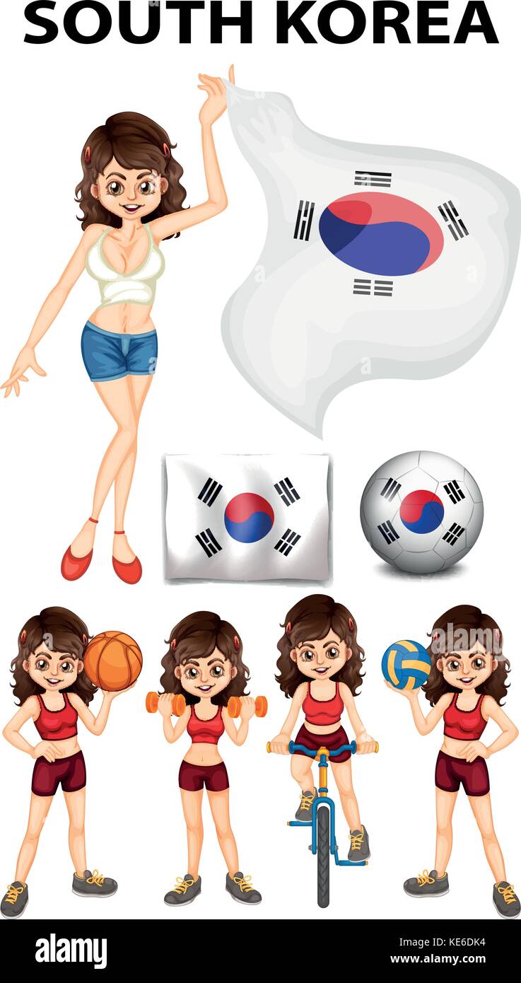 Korea Olympics Flag Stock Vector Images Alamy