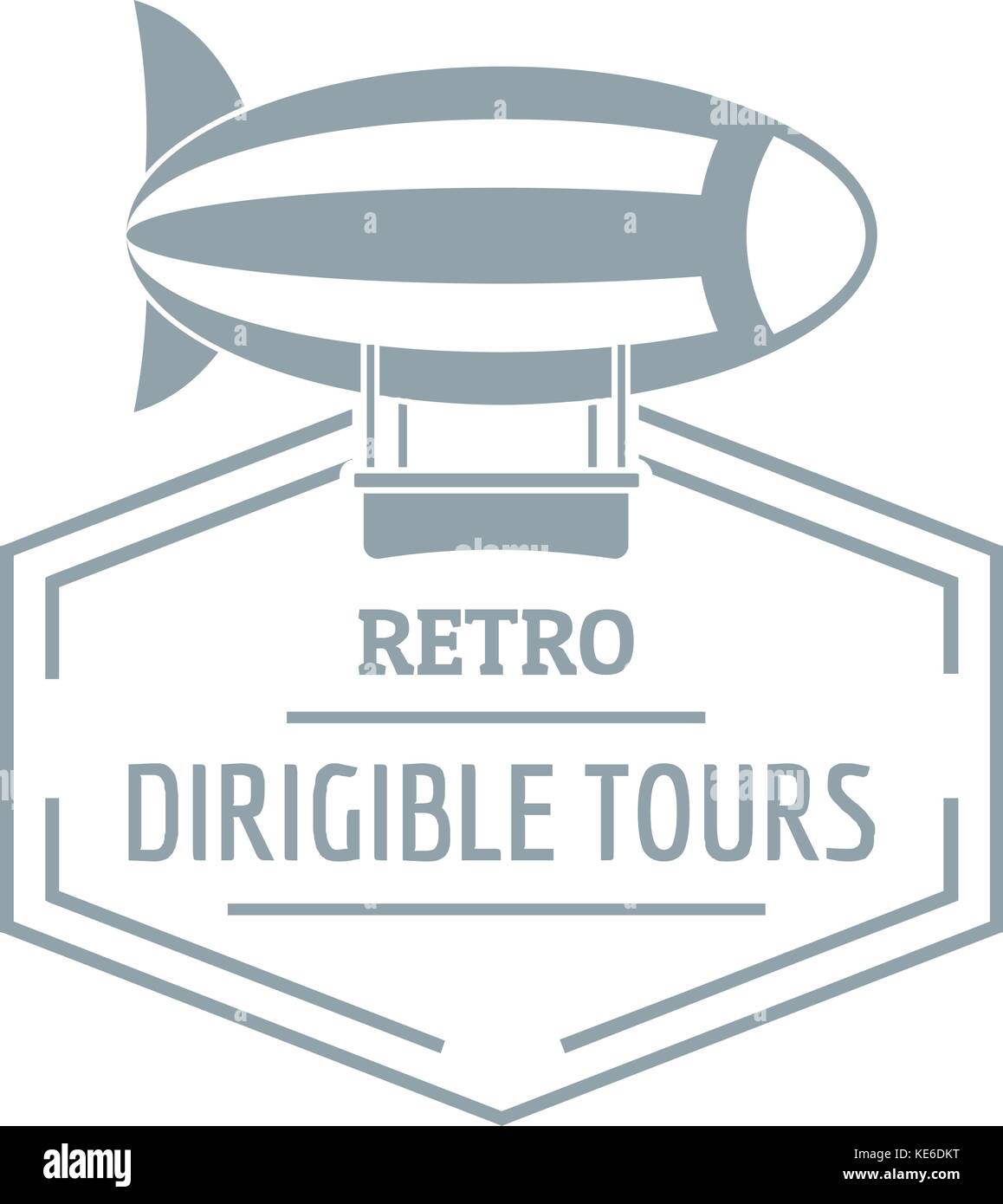 Dirigible logo, simple gray style Stock Vector Image & Art - Alamy