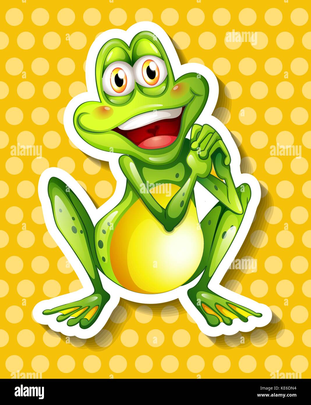 Yellow Cartoon Frog