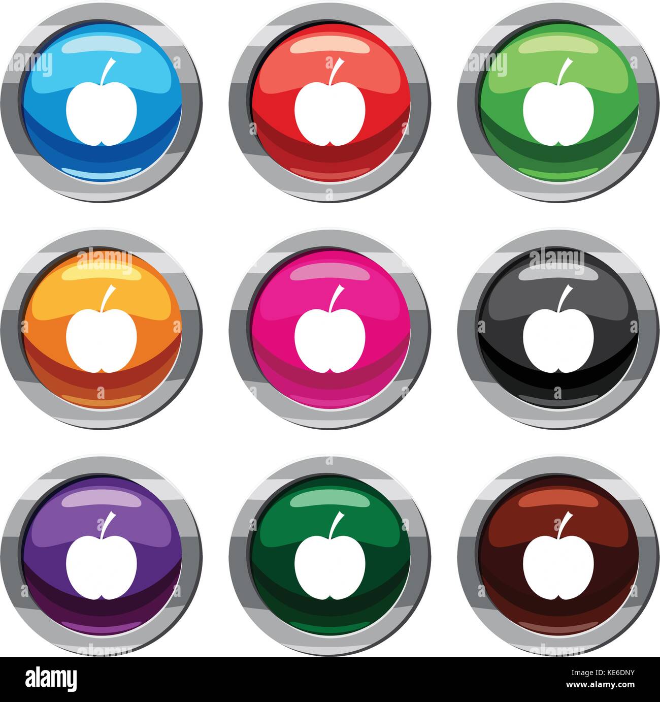 Checkered apple set 9 collection Stock Vector Image & Art - Alamy