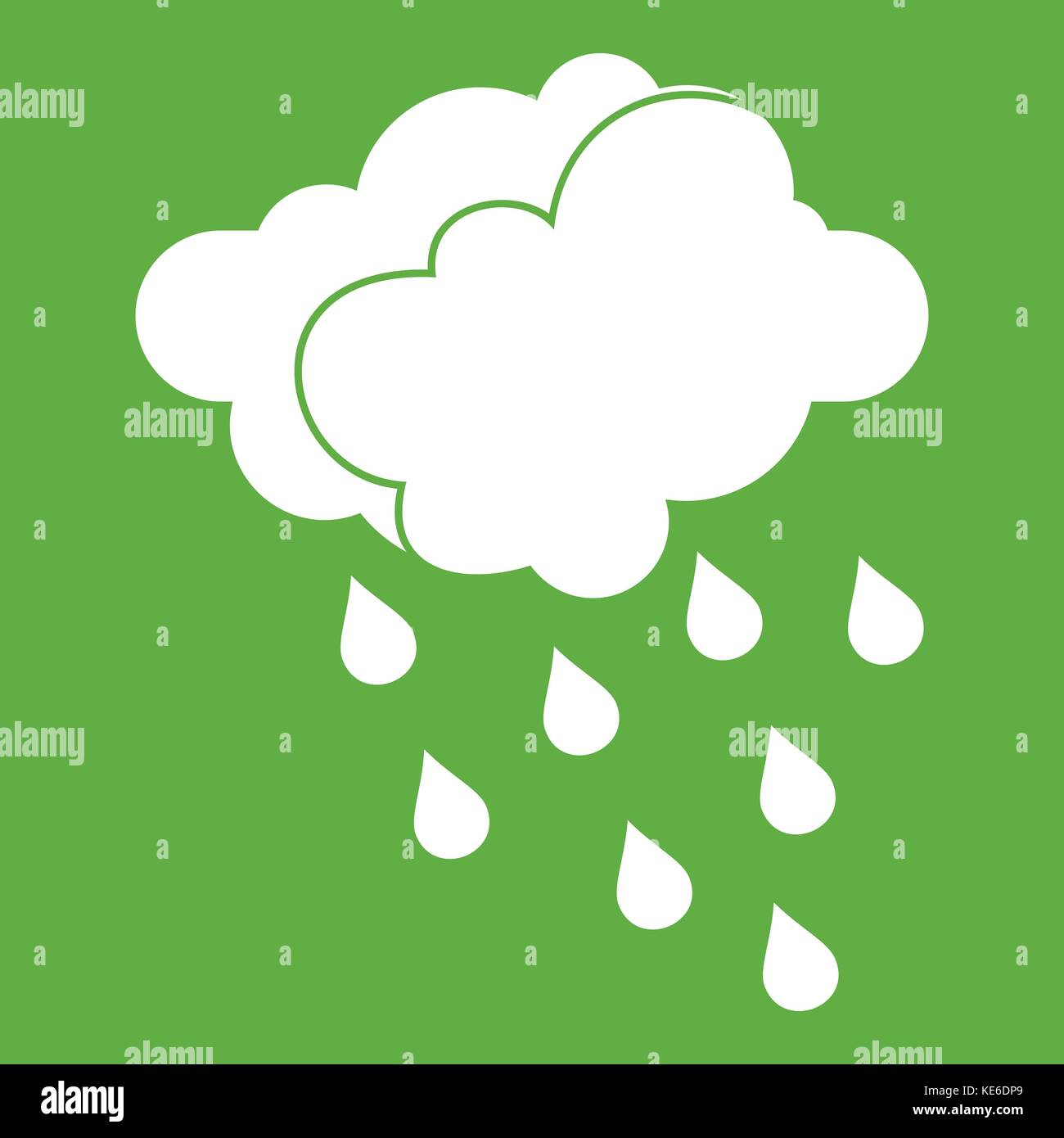 Clouds and water drops icon green Stock Vector Image & Art - Alamy