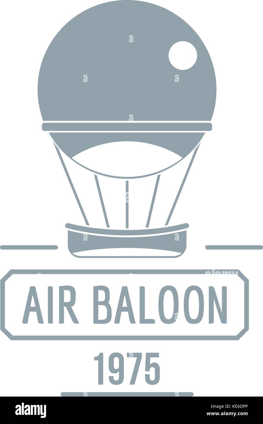 Retro air balloon logo, simple gray style Stock Vector Image & Art - Alamy