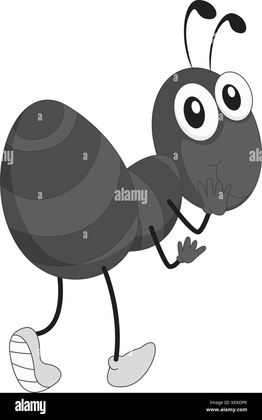 Little ant having hand on the mouth illustration Stock Vector Image ...