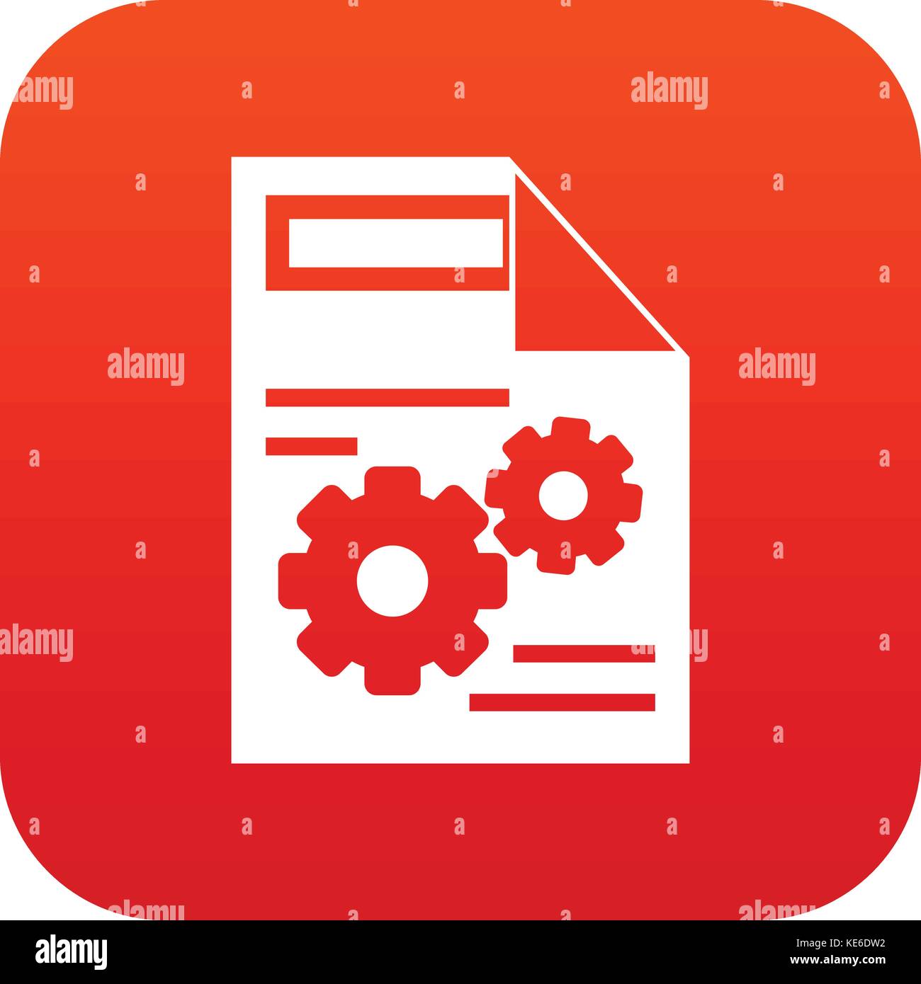 Web setting icon digital red Stock Vector Image & Art - Alamy