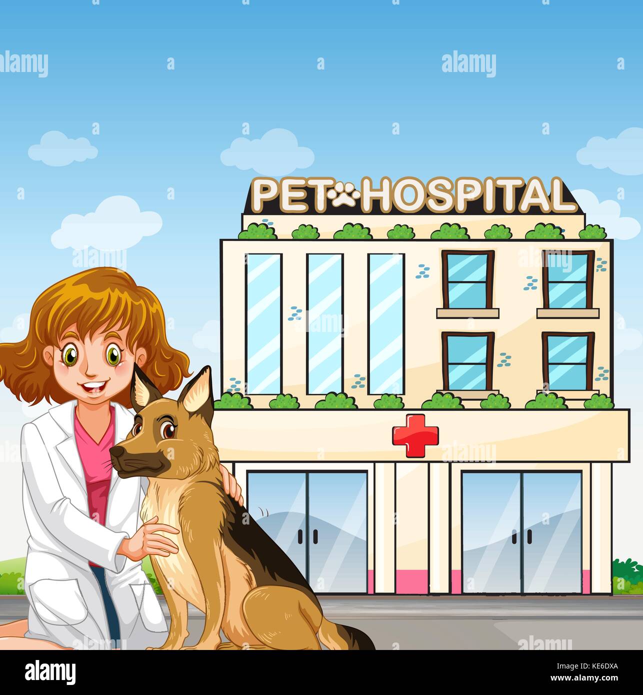 Animal hospital work Stock Vector Images - Alamy