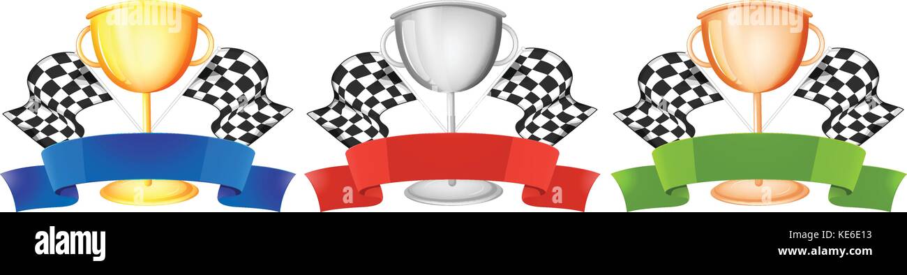 Trophy design in three colors illustration Stock Vector Image & Art - Alamy