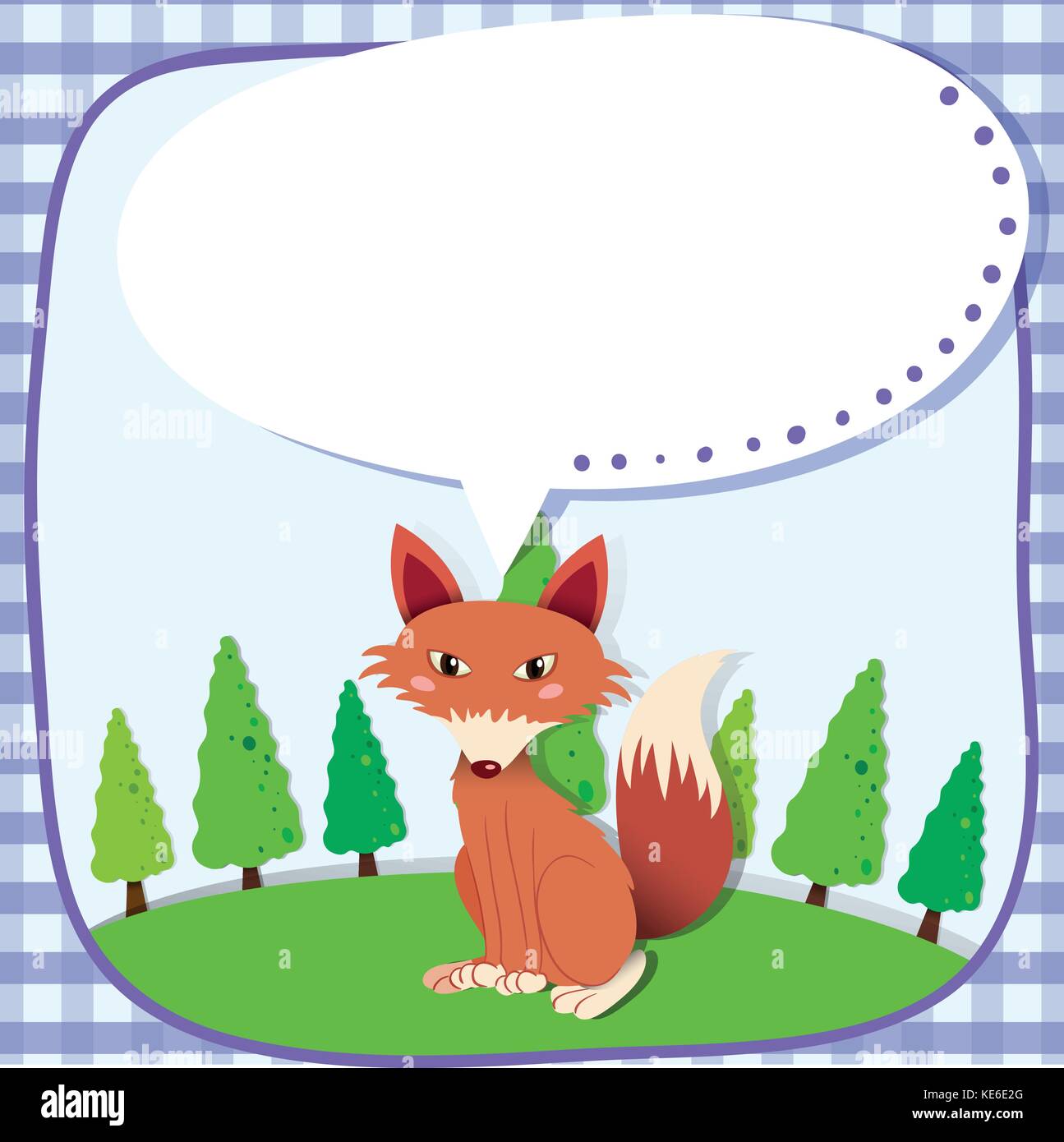 Border design with red fox illustration Stock Vector Image & Art - Alamy