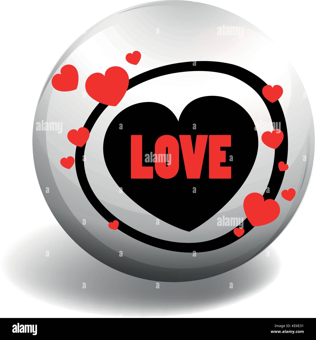 Love me heart badge clipart hi-res stock photography and images - Alamy