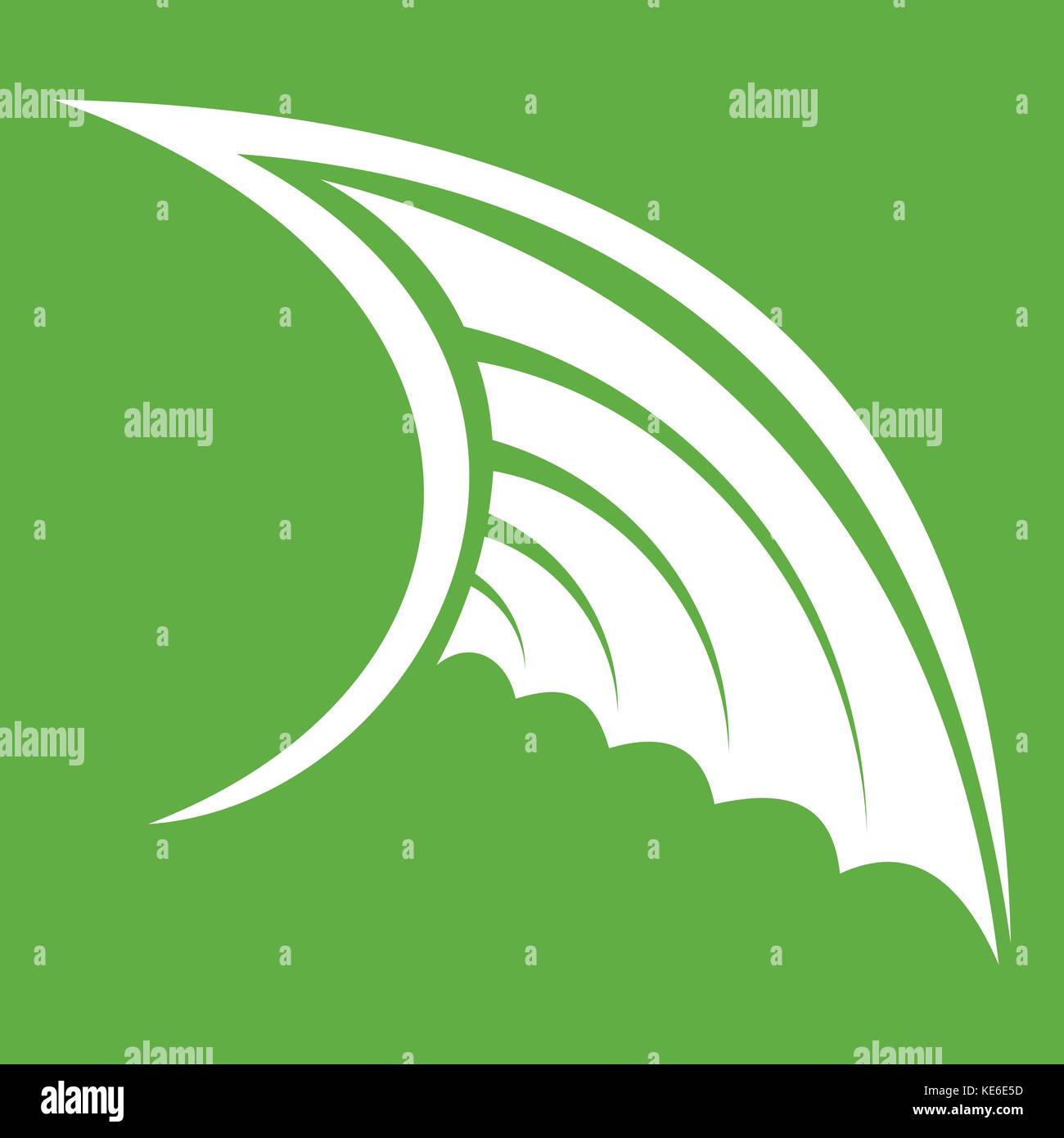 Wing icon green Stock Vector Image & Art - Alamy
