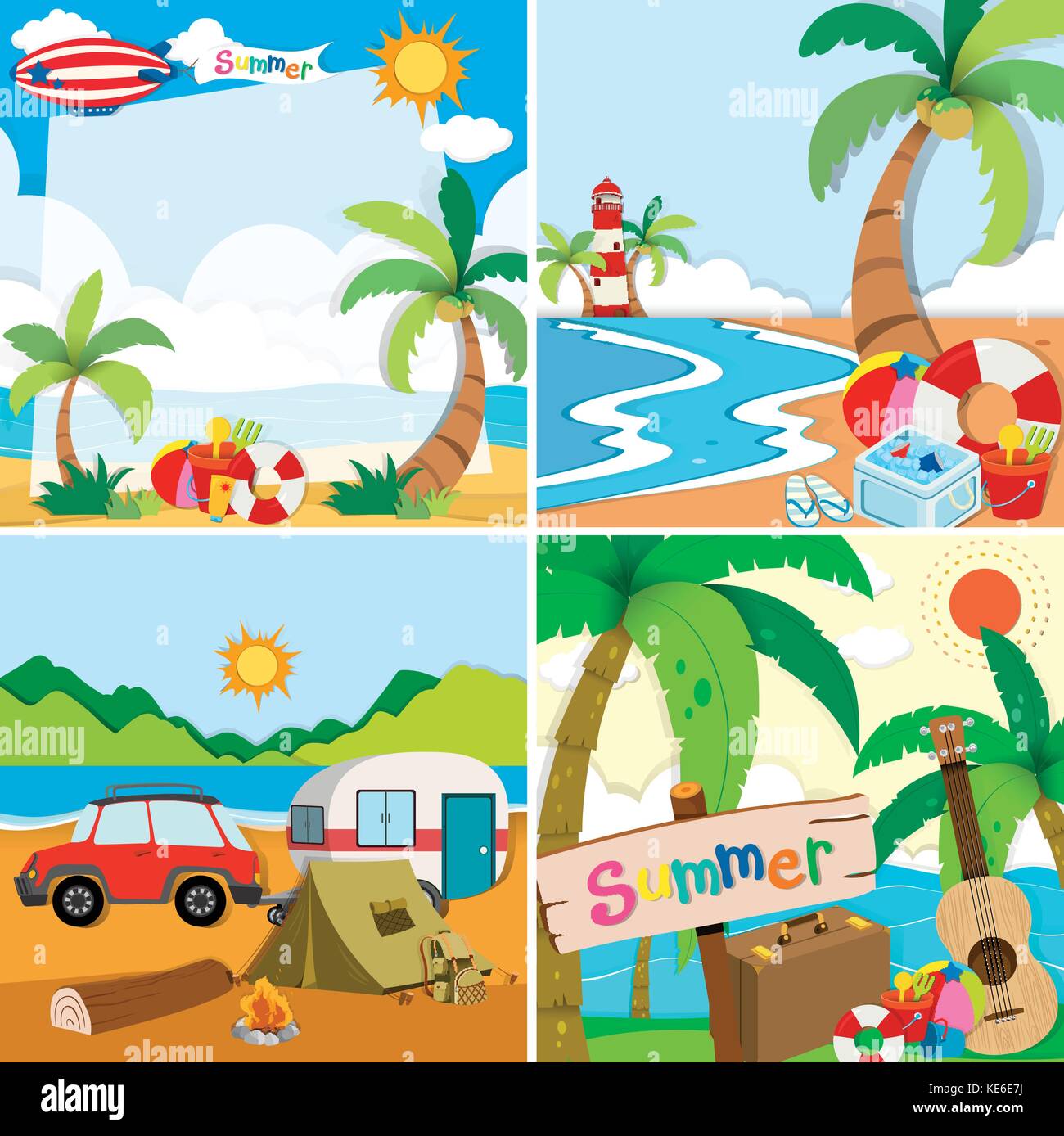 Summer Scene Clip Art