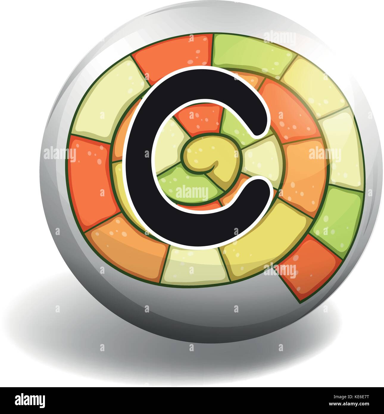 Letter C on colorful background illustration Stock Vector Image & Art ...