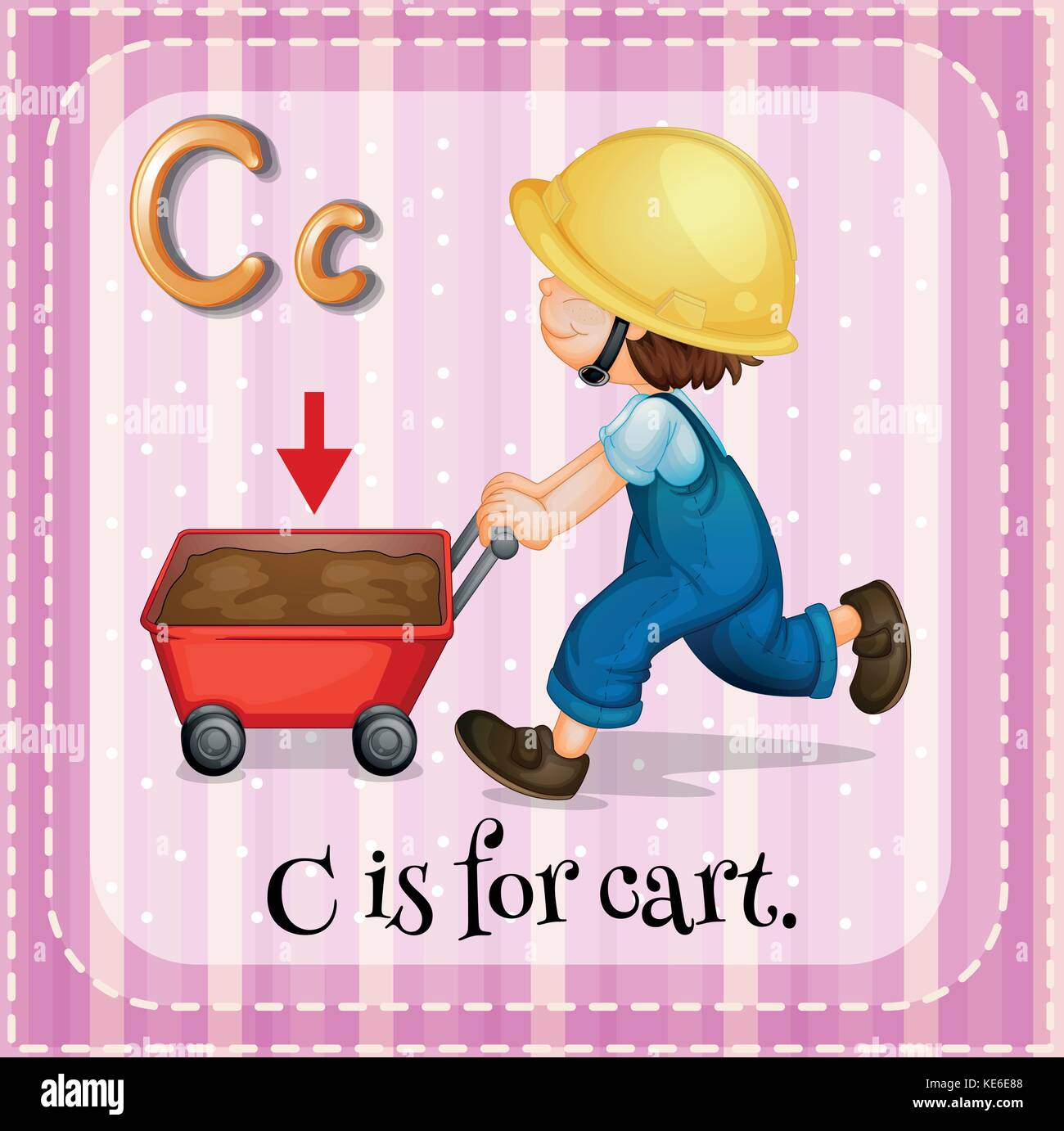 Flashcard of letter C illustration Stock Vector Image & Art - Alamy