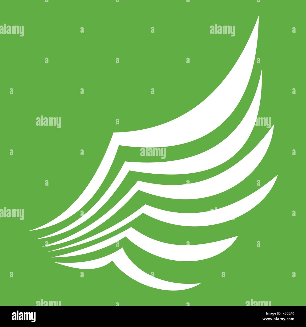 Wing icon green Stock Vector Image & Art - Alamy