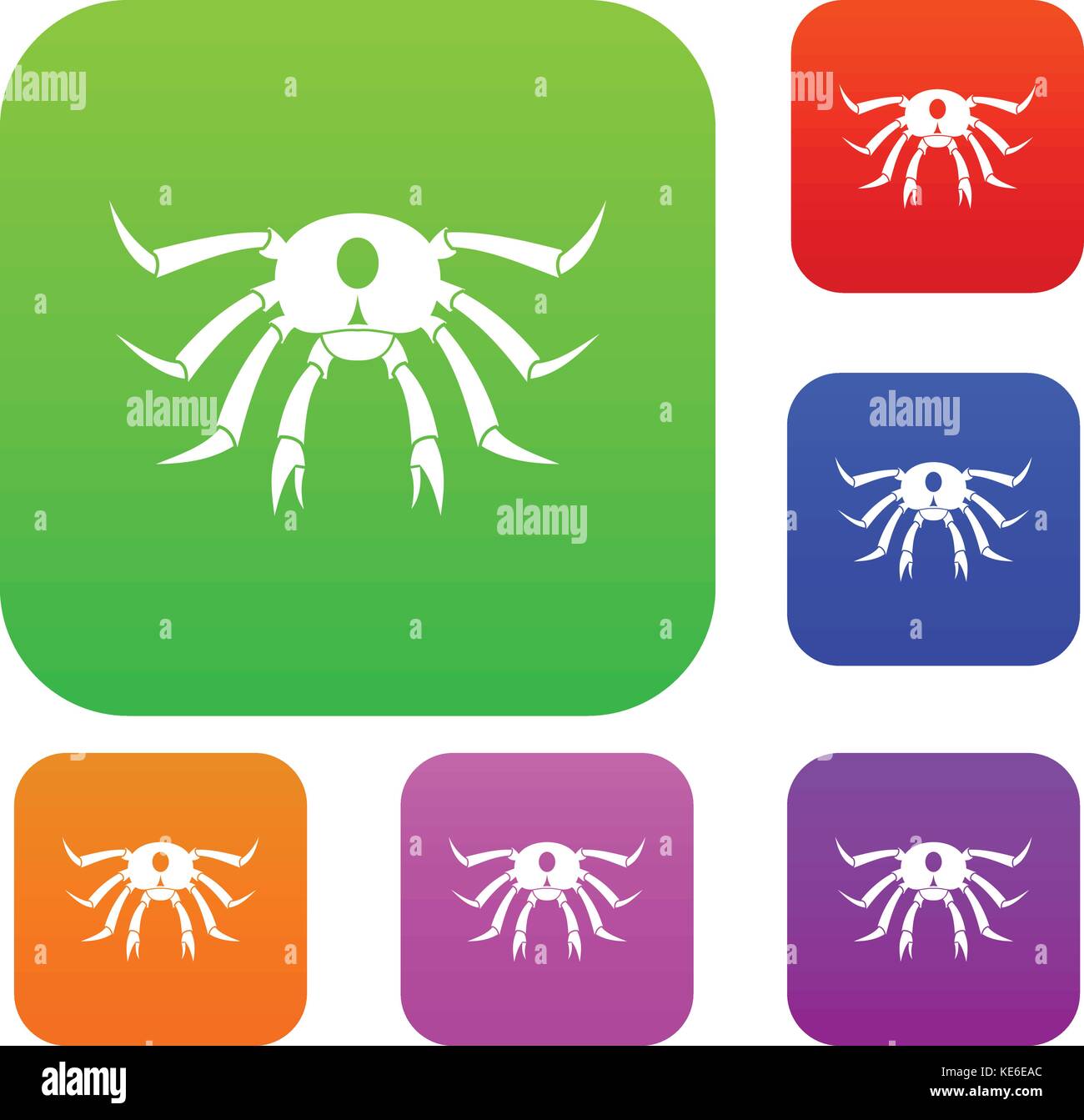 Crab seafood set color collection Stock Vector Image & Art - Alamy
