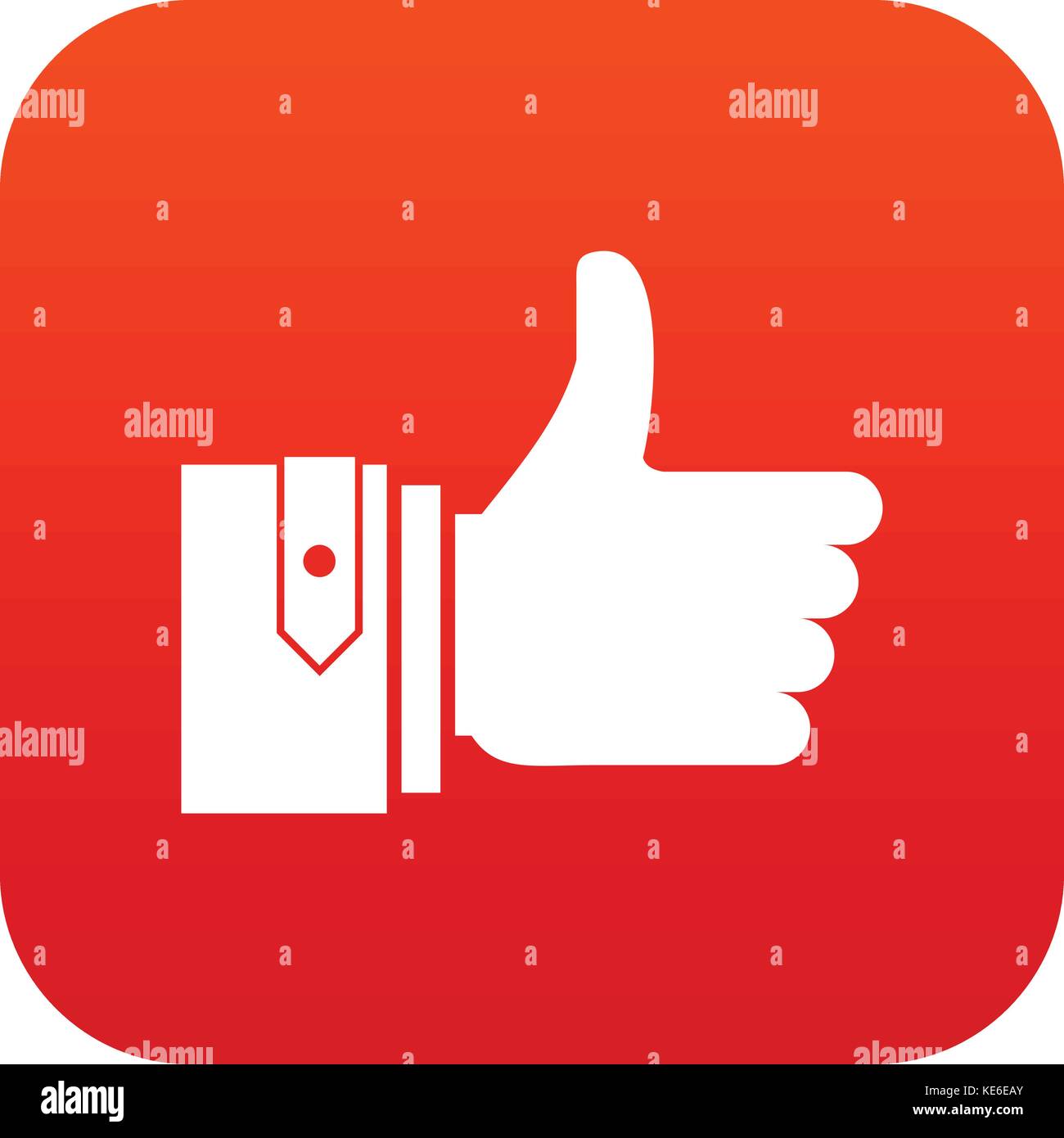 Thumbs up icon digital red Stock Vector Image & Art - Alamy