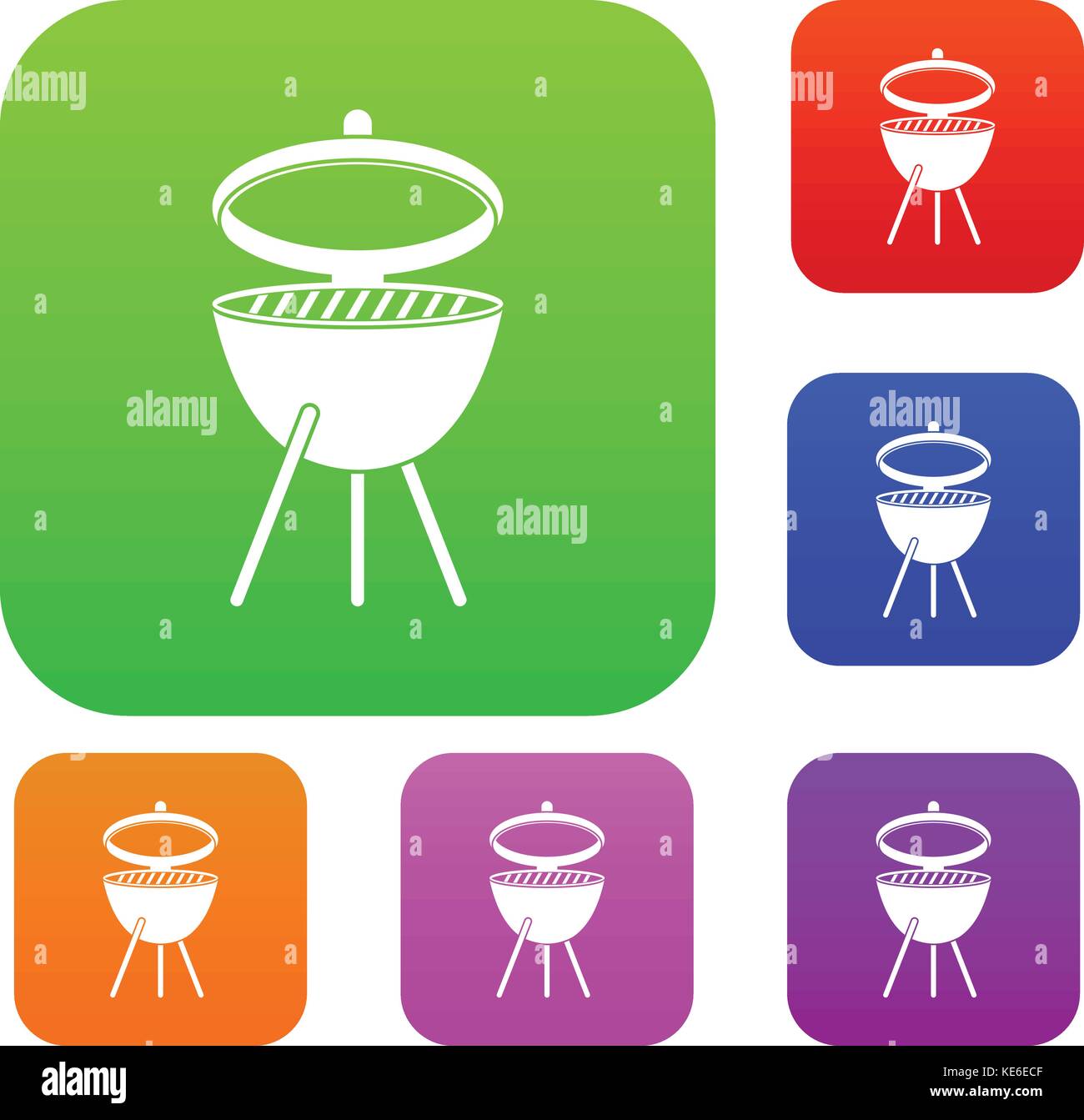 Barbecue set color collection Stock Vector Image & Art - Alamy