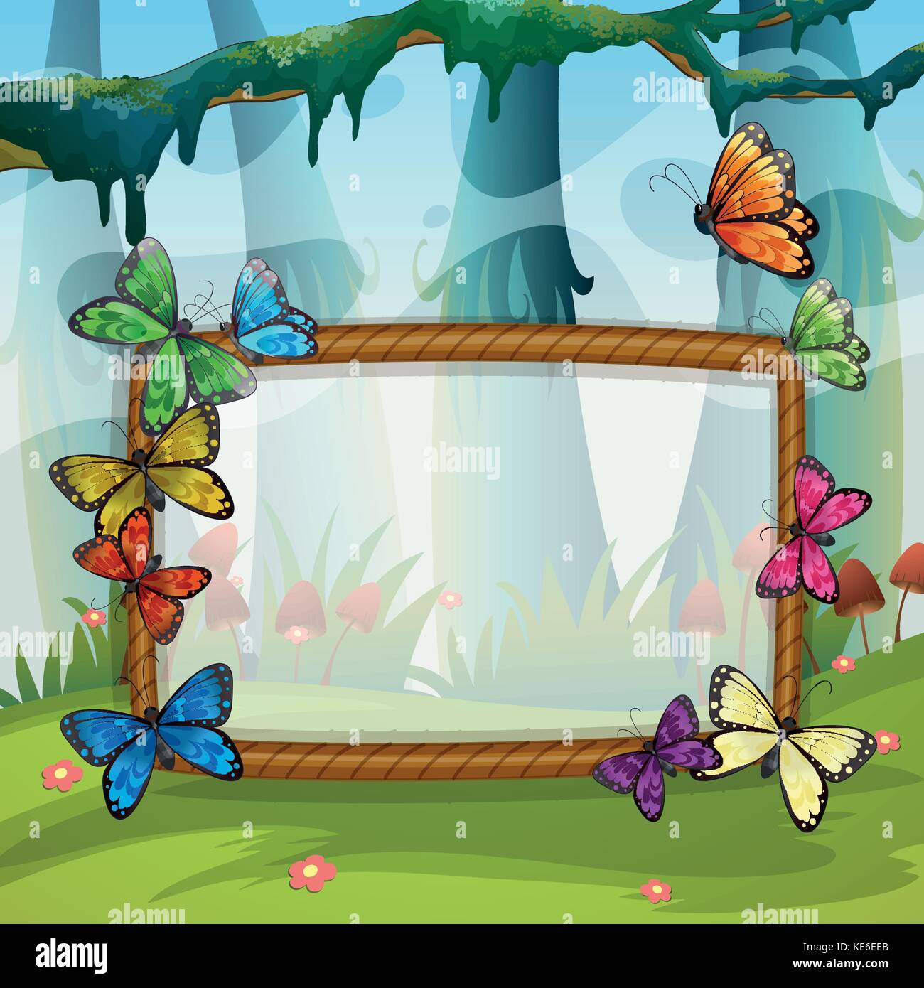 Butterfly Border Clip Art