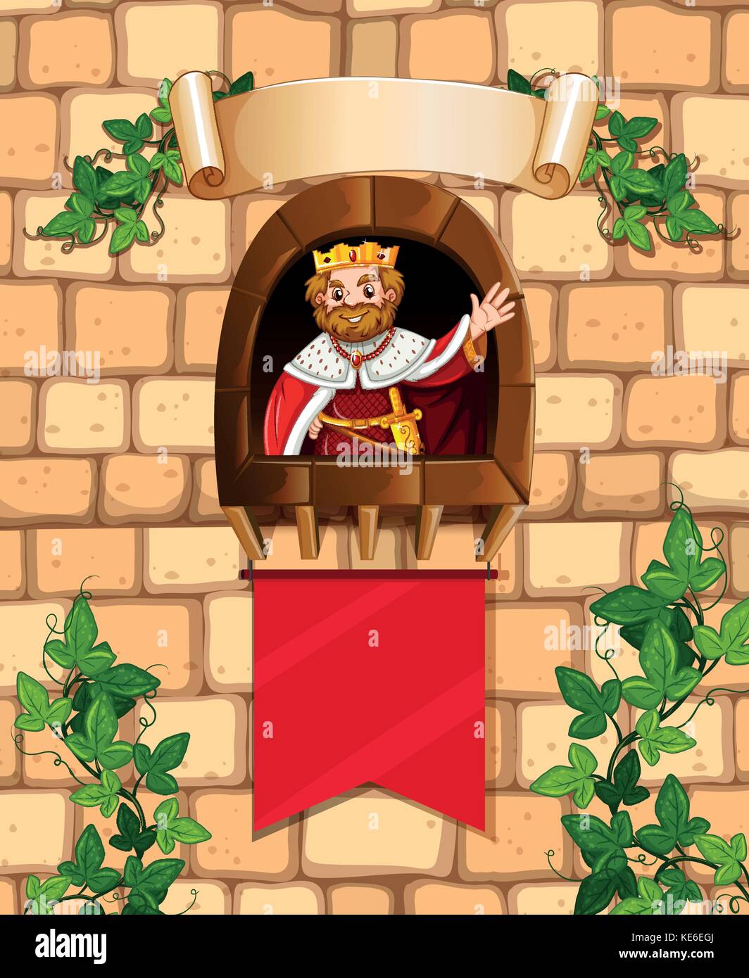 King on throne character Stock Vector Images - Alamy