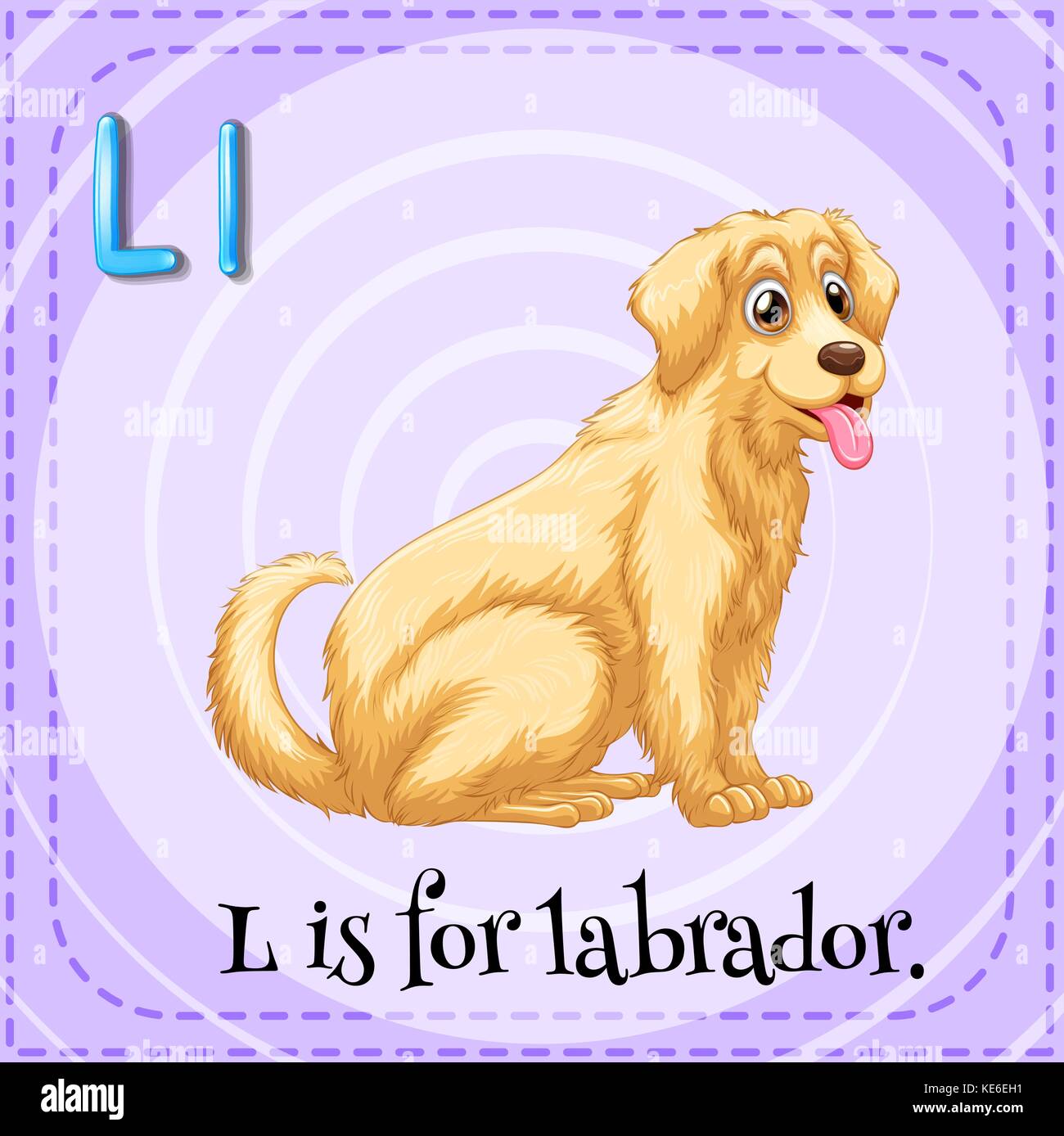 Alphabet L is for labrador illustration Stock Vector Image & Art - Alamy