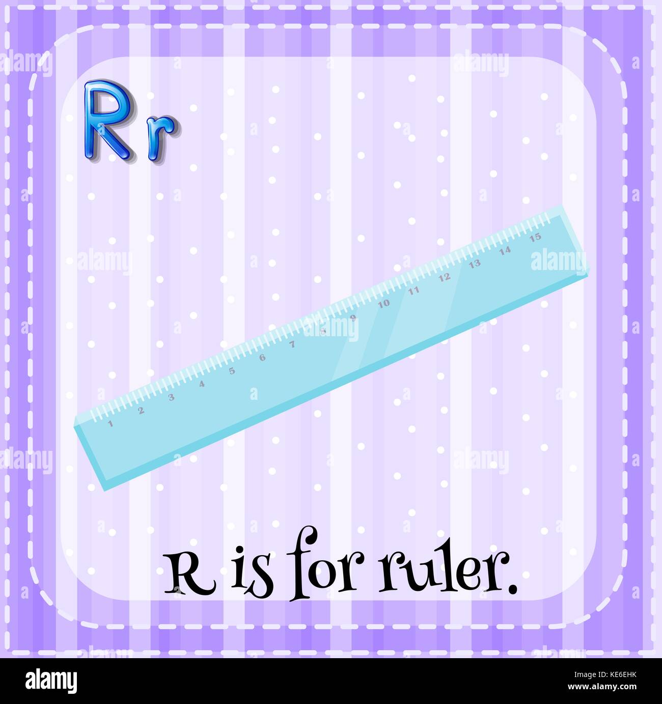 Flashcard letter R is for ruler illustration Stock Vector Image & Art ...