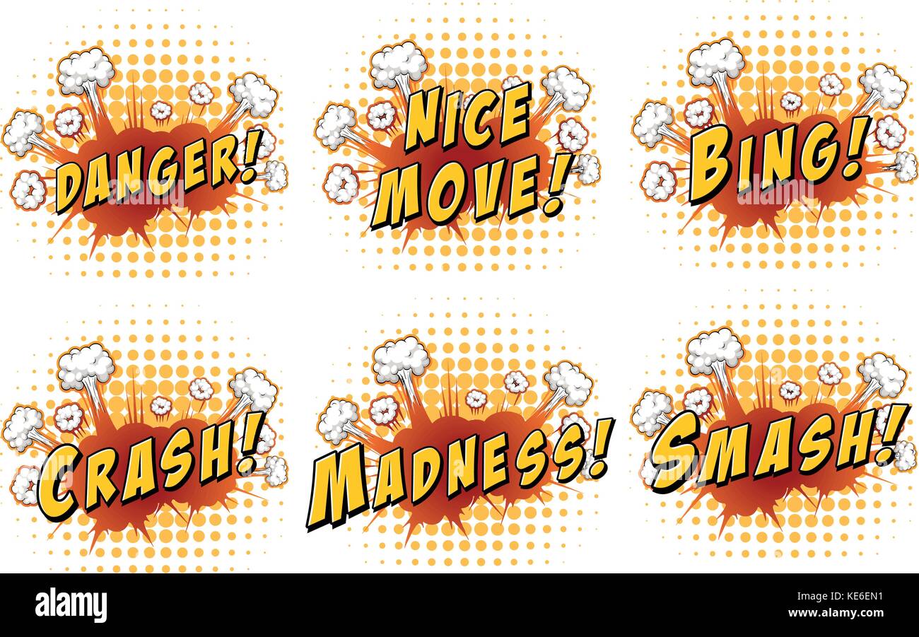 Words on cloud explosion illustration Stock Vector Image & Art - Alamy