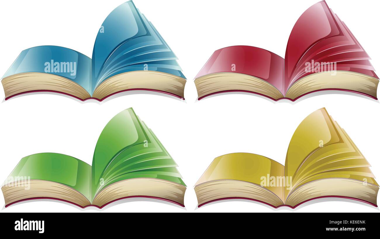 Books background many different books Stock Vector Images - Alamy