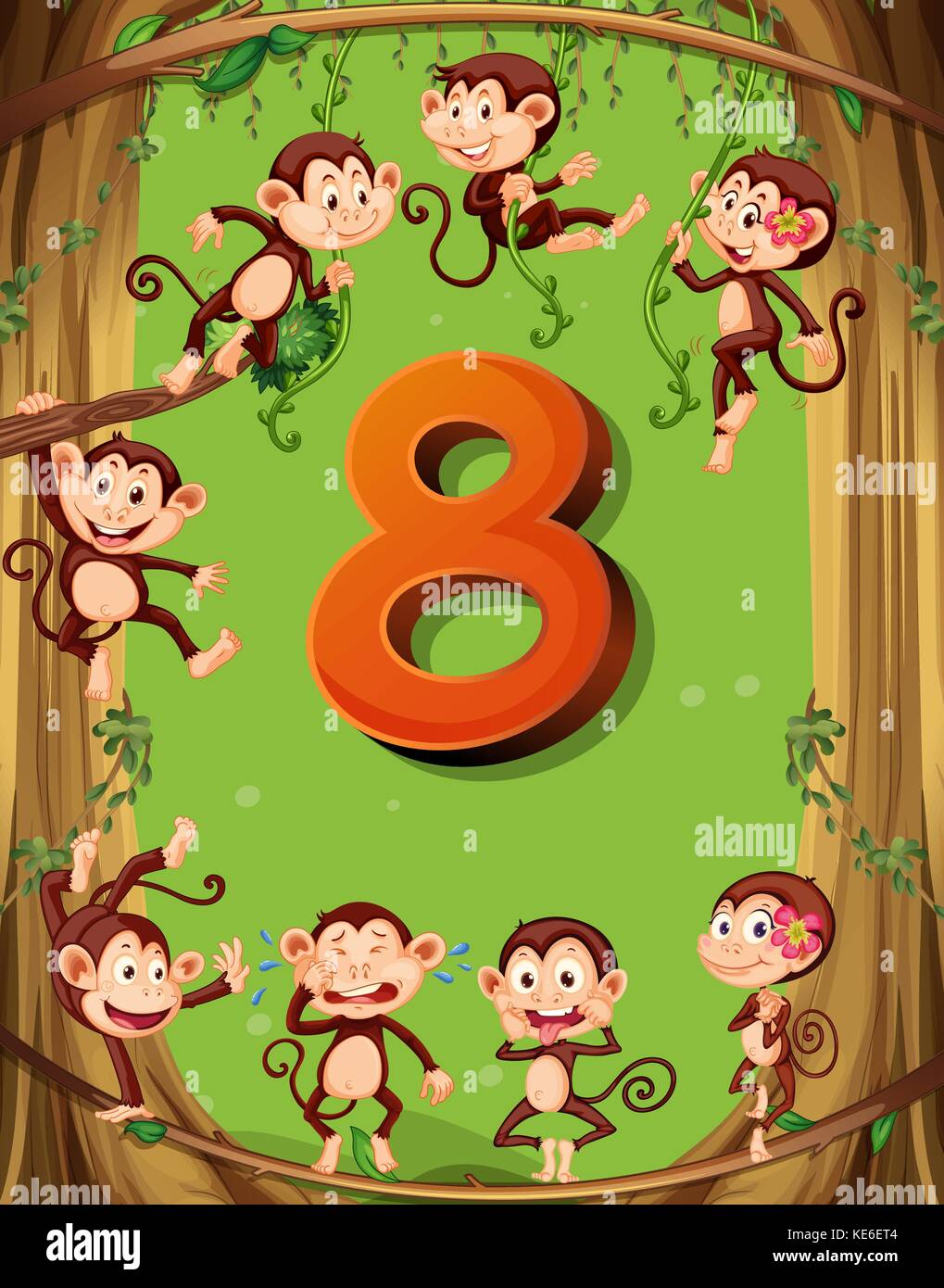 Number 8 worksheet hi-res stock photography and images - Alamy