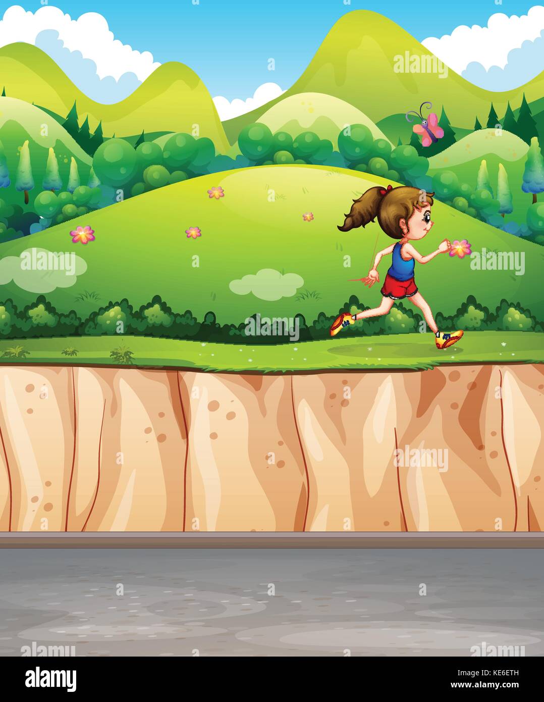 Hills run Stock Vector Images - Alamy