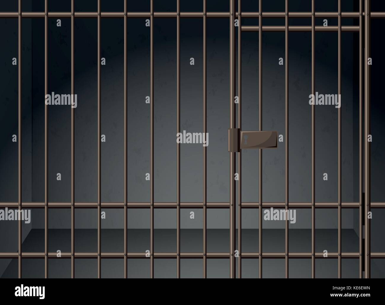 Prison cell with metal bars illustration Stock Vector Image & Art - Alamy