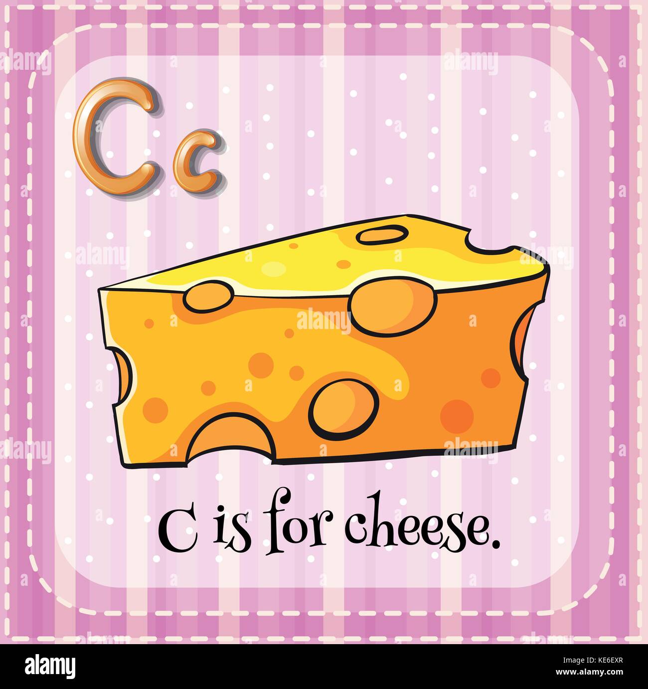 Flashcard letter C is for cheese illustration Stock Vector Image & Art ...
