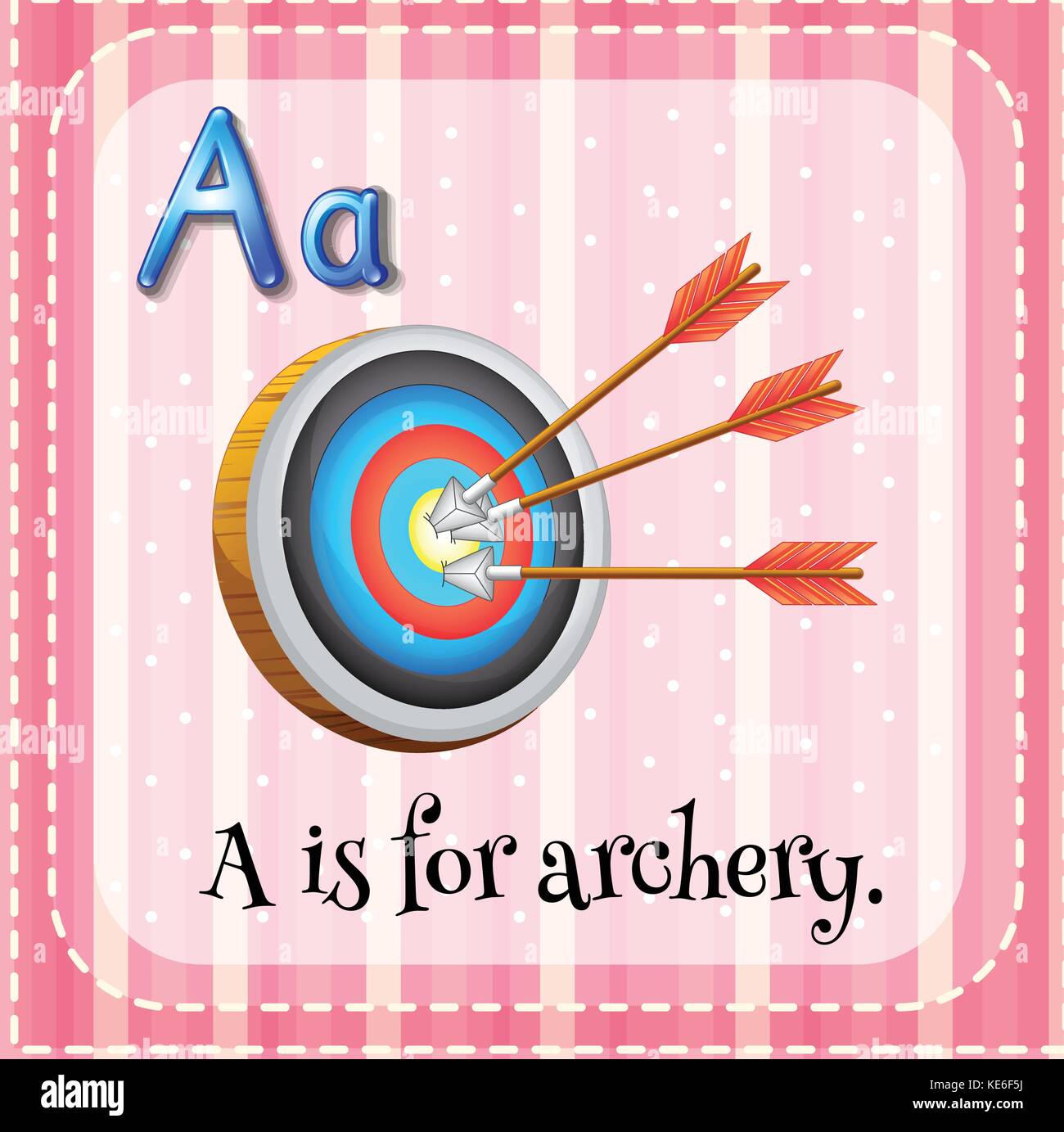 Flashcard letter A is for archery illustration Stock Vector Image & Art ...