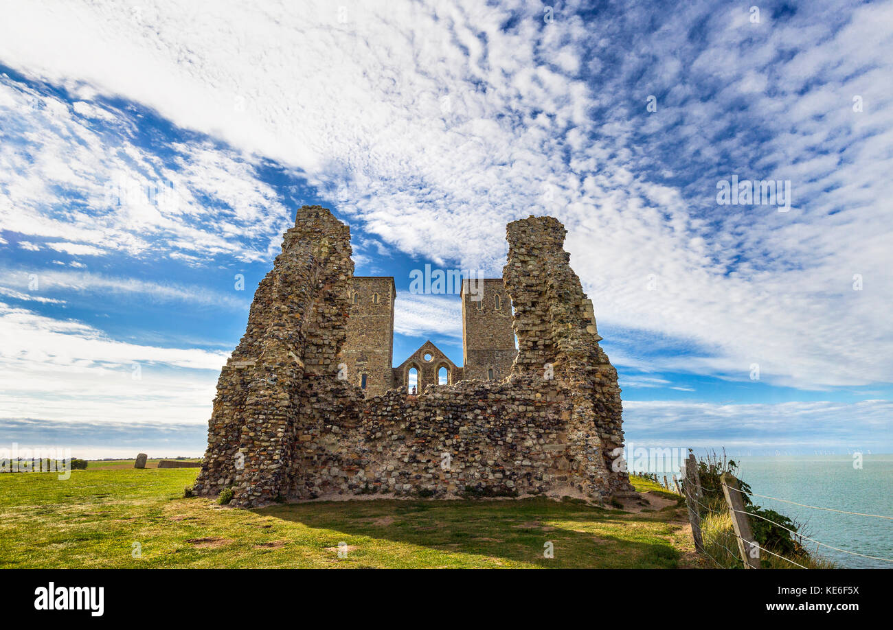 Reculver Towers seen from the eastern side Stock Photo - Alamy
