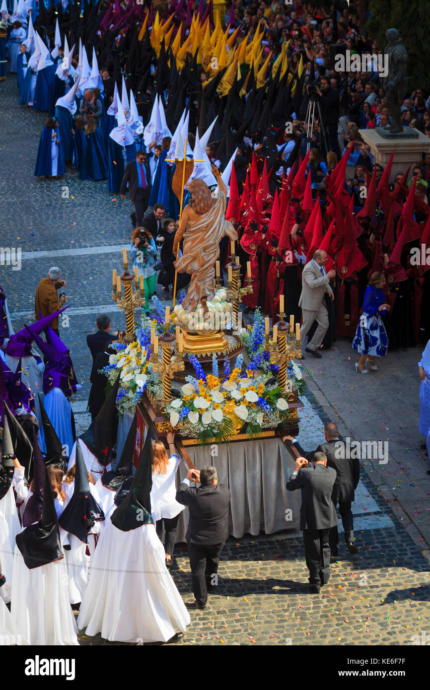 Easter Sunday Resurrection Procession, the meeting of Jesus with Virgin ...